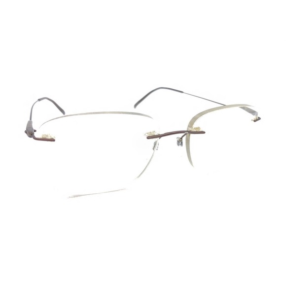 Silhouette | Accessories | Silhouette 550 Bf 6040 Titanium Matte Brown Rimless Eyeglasses Frames ...
